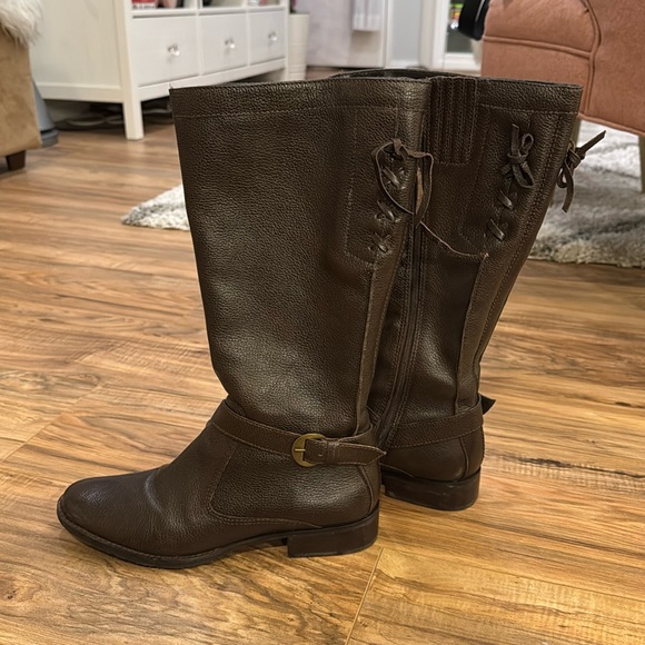 Naturalizer | Shoes | Naturalizer Rancher Brown Leather Riding Boots ...